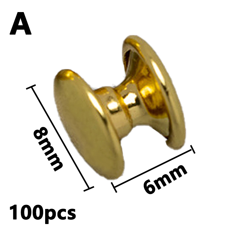 100pcs Brass Round Double Cap Rivets Collision Nai... – Grandado