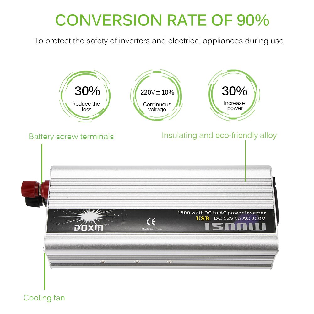 Car Inverter Converter Auto Converter 1500W Power ... – Grandado