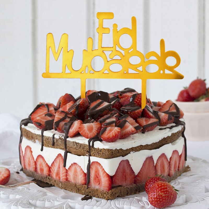 Cupcake Topper Eid Mubarak Cake Toppers Cake Decor... – Vicedeal