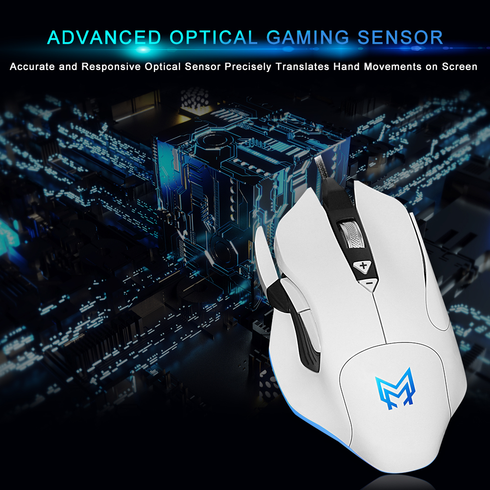 Anmck Wired Gaming Mouse Optical 7 Buttons 1600/24... – Grandado