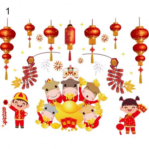 Chinese Style Ox Year Window Sticker Spring Festiv... – Grandado