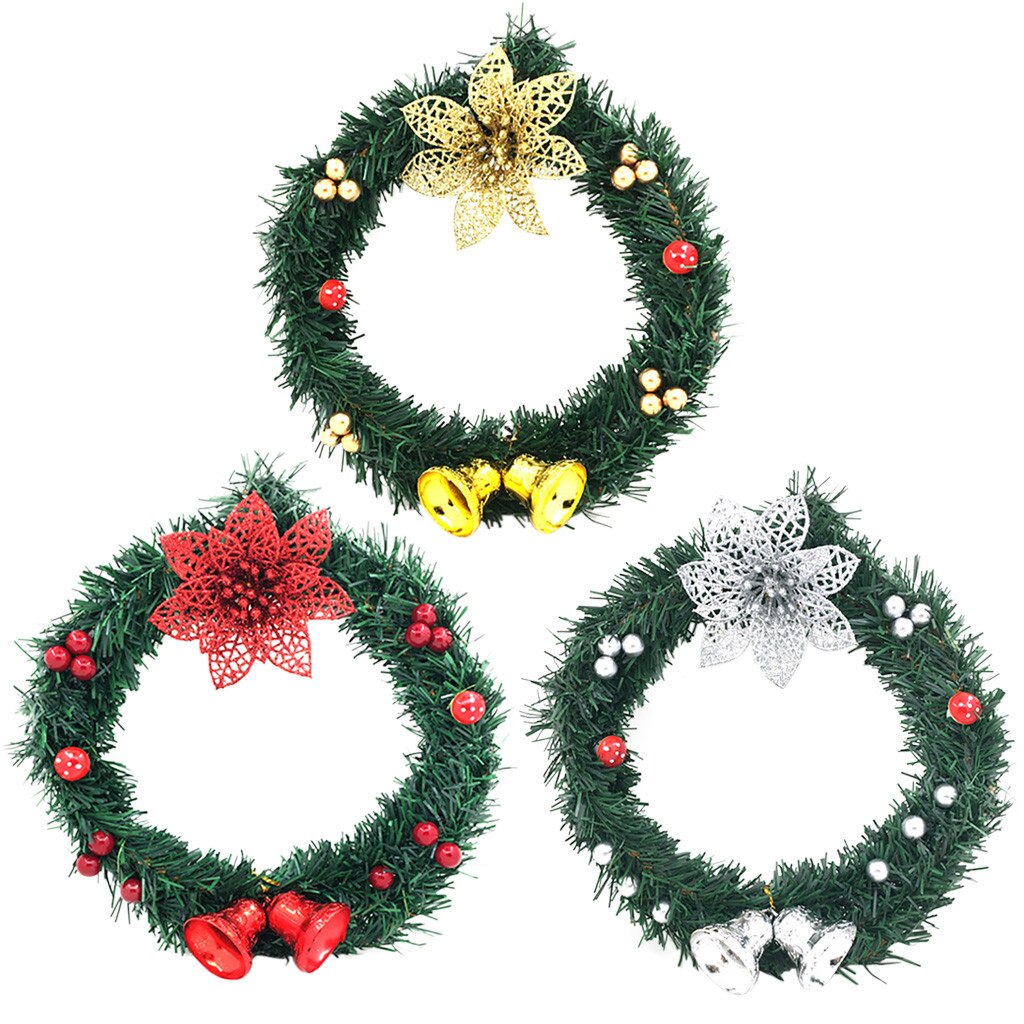 Christmas Wreath Front Door Decorations Garland Wi... – Grandado