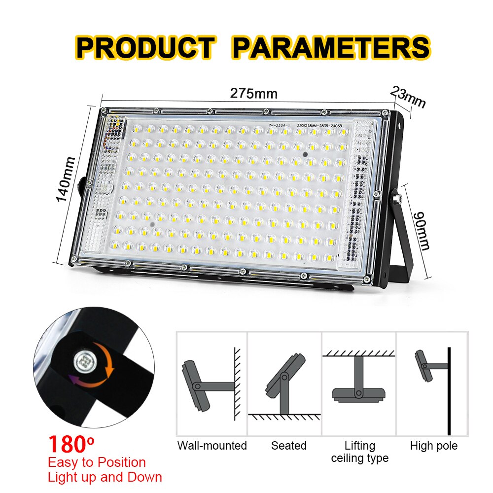 150W Led Flood Light AC 220V 240V LED Floodlight O... – Grandado