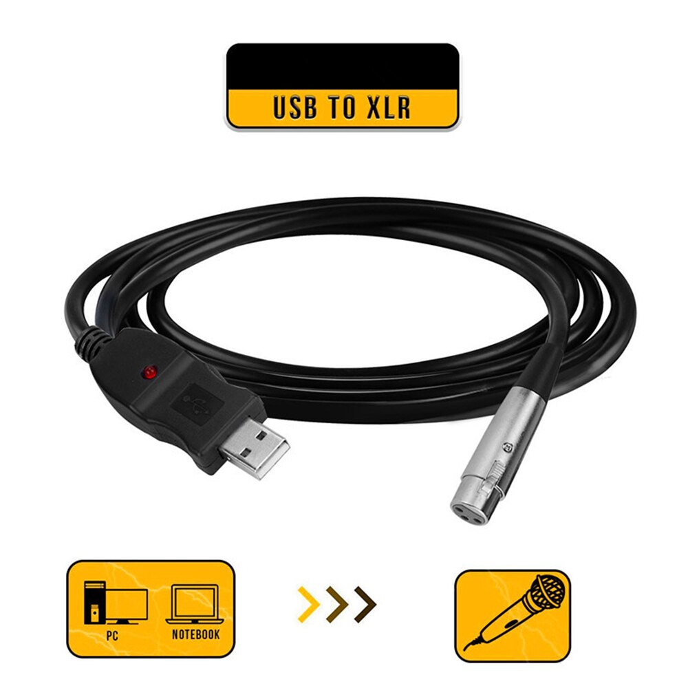 USB to XLR microphone cable USB to XLR usb microph... – Vicedeal