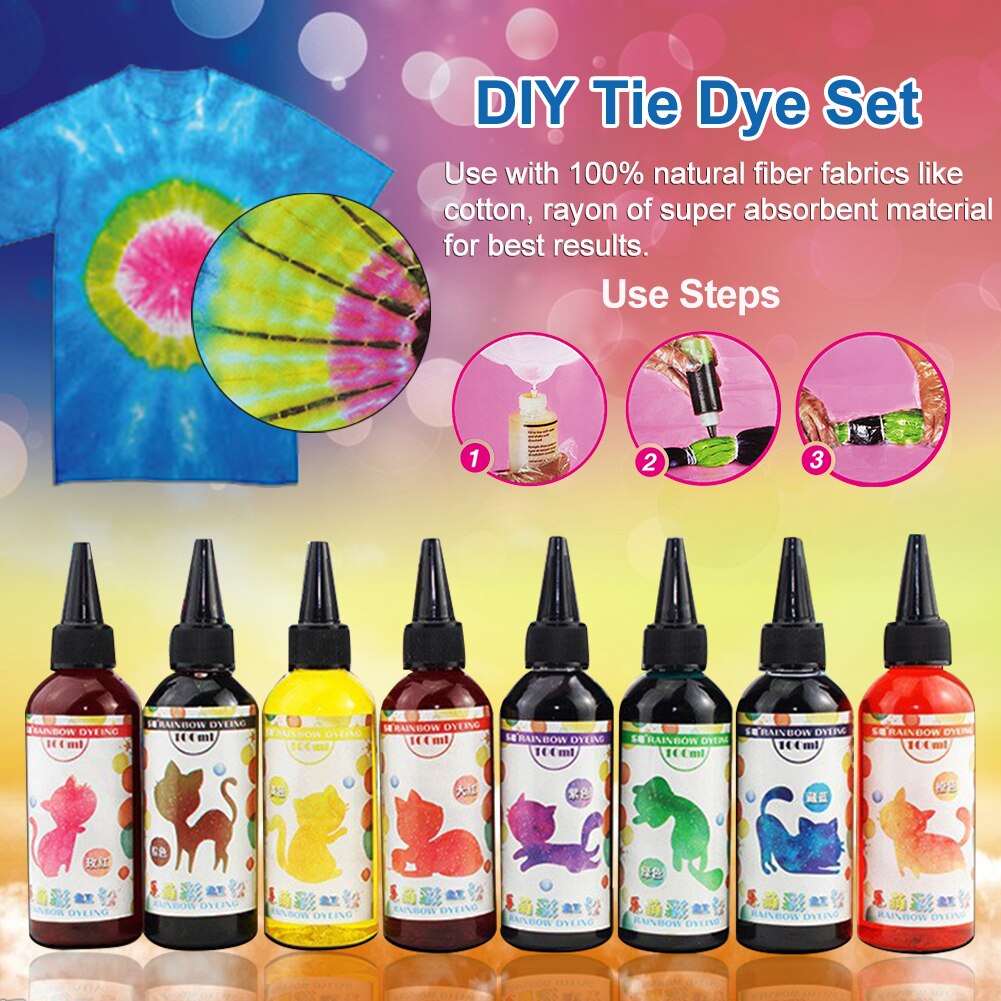 Graffiti Fabric Coloring DIY Craft Tie Dye Kit Clo... – Grandado
