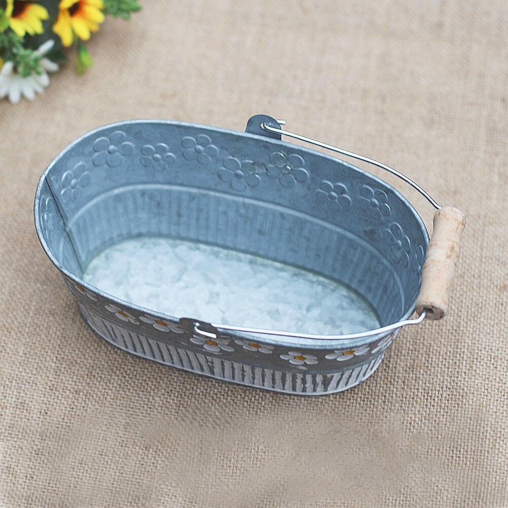 Portable Embossed Wrought Iron Dried Flower Pot Va... – Grandado