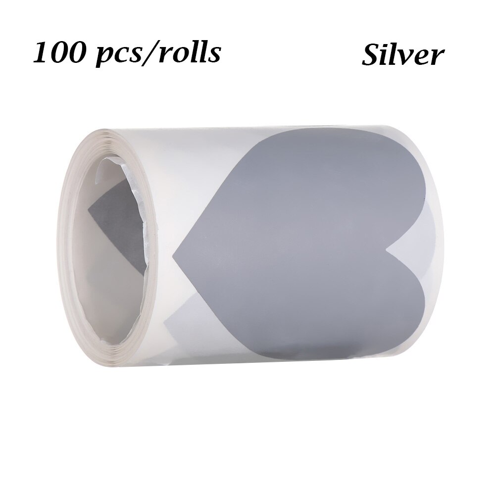 100Pcs/Roll Liefde Hartvorm Scratch Off Stickers E... – Vicedeal