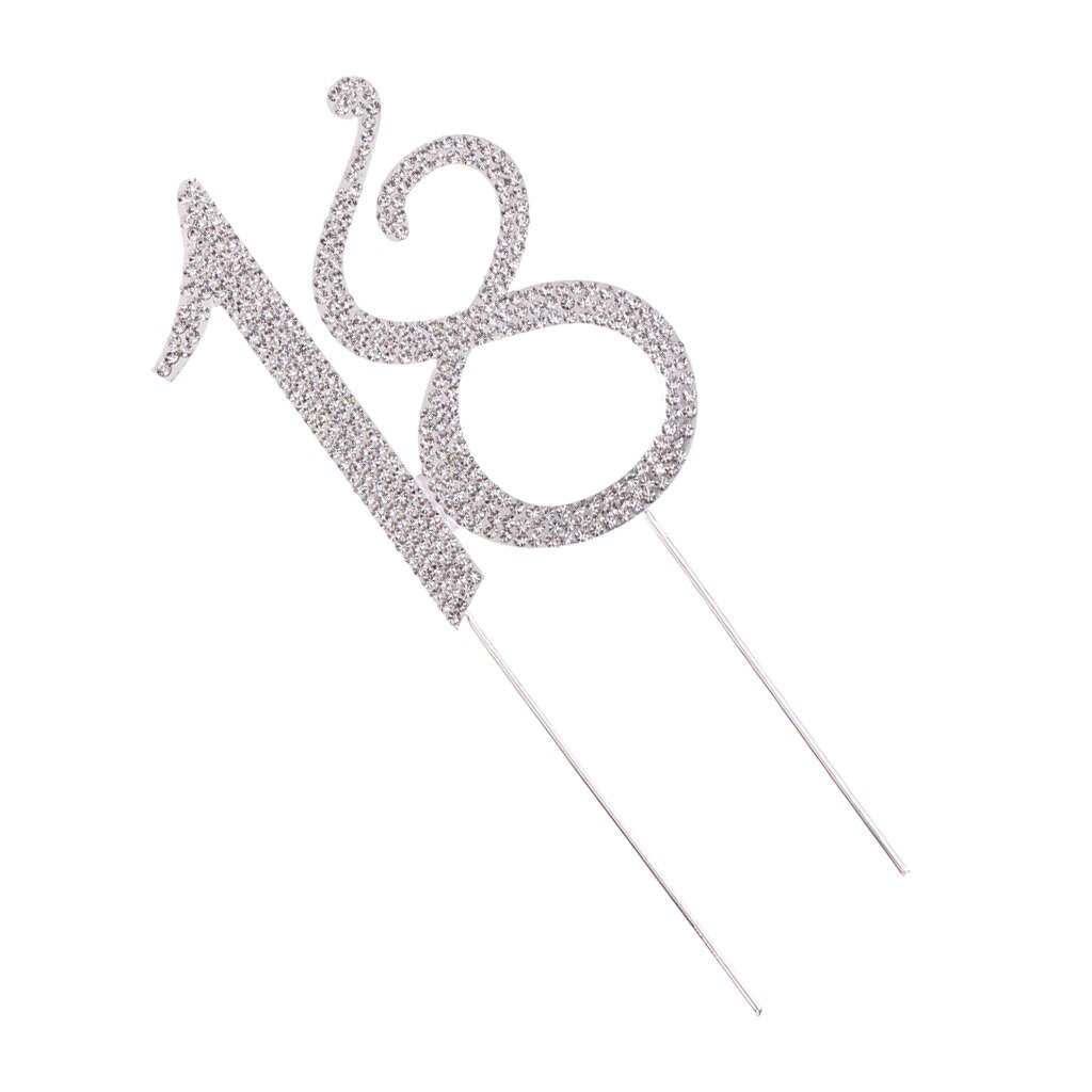 Diamante Number Pick 18th 18 Crystal Rhinestone Ca... – Vicedeal