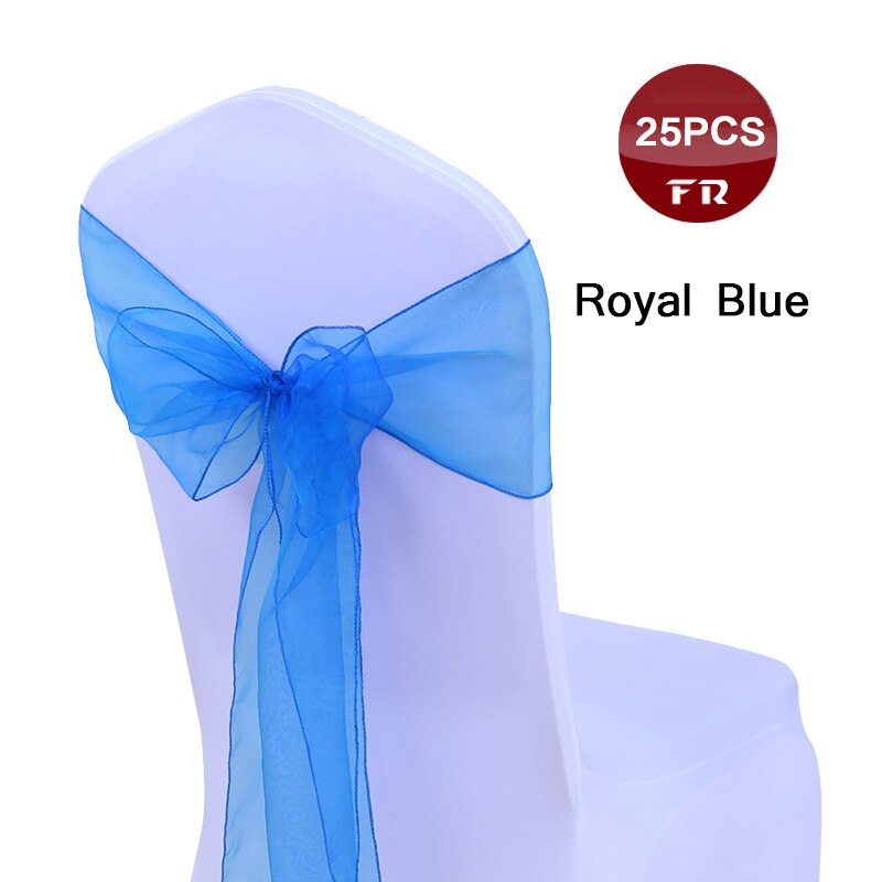 25PC Chair Sashes Wedding Organza Chair Sashes Bow... – Grandado
