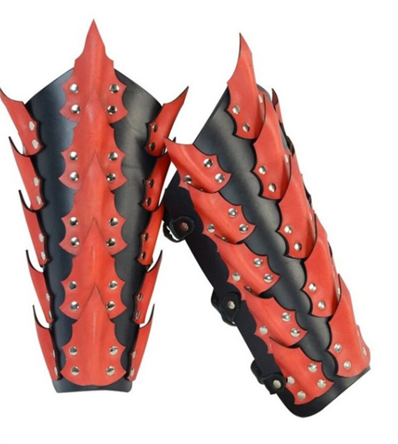 Medieval Larp Arm Guard Armor Cuff Scale PU Steamp... – Vicedeal