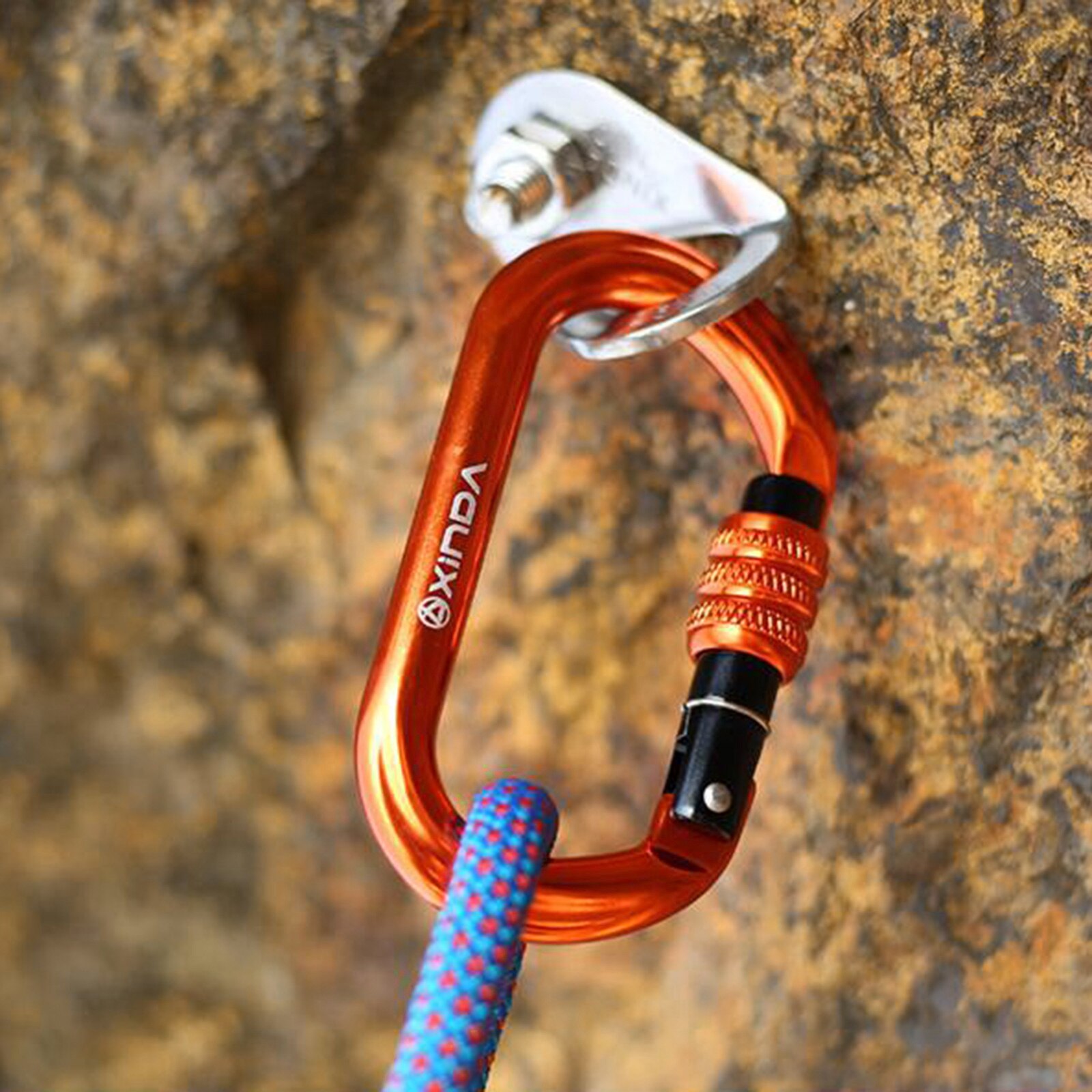 25KN Mountaineering Caving Rock Climbing Carabiner... – Grandado