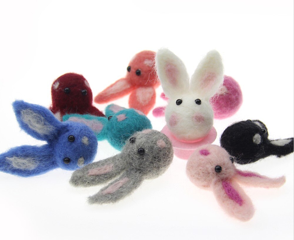 10pcs Handmade Needle Wool Felt Bunny Home Party H... – Grandado