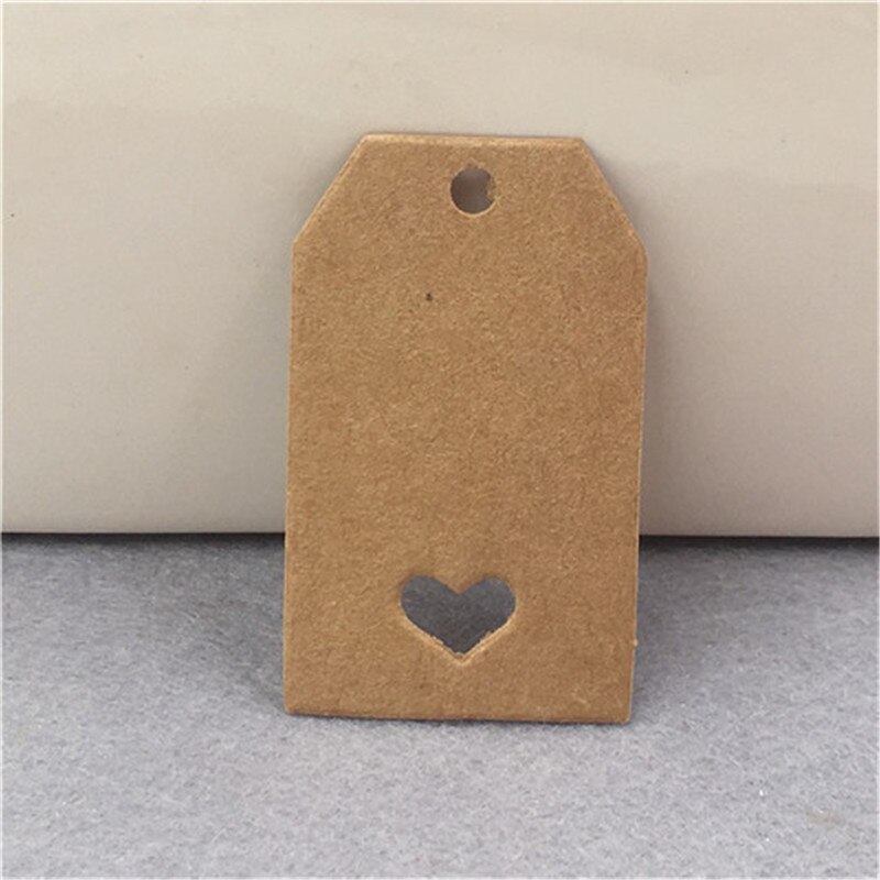 100 Pcs Kraftpapier Hart Hollow Tag Label Tag Voor... – Grandado