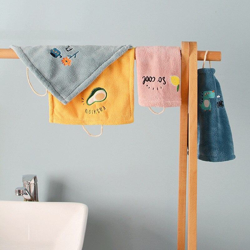 JO LIFE Hanging Coral Velvet Hand Towel Soft Absor... – Vicedeal