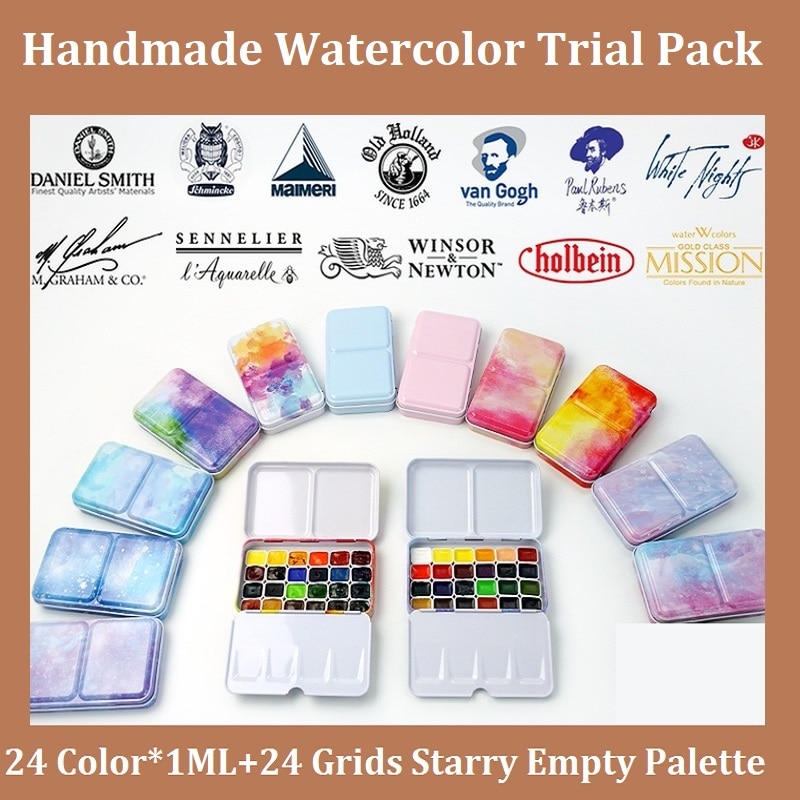 Handmade 24 Color 1ML Watercolor Set Artist Painti... – Grandado
