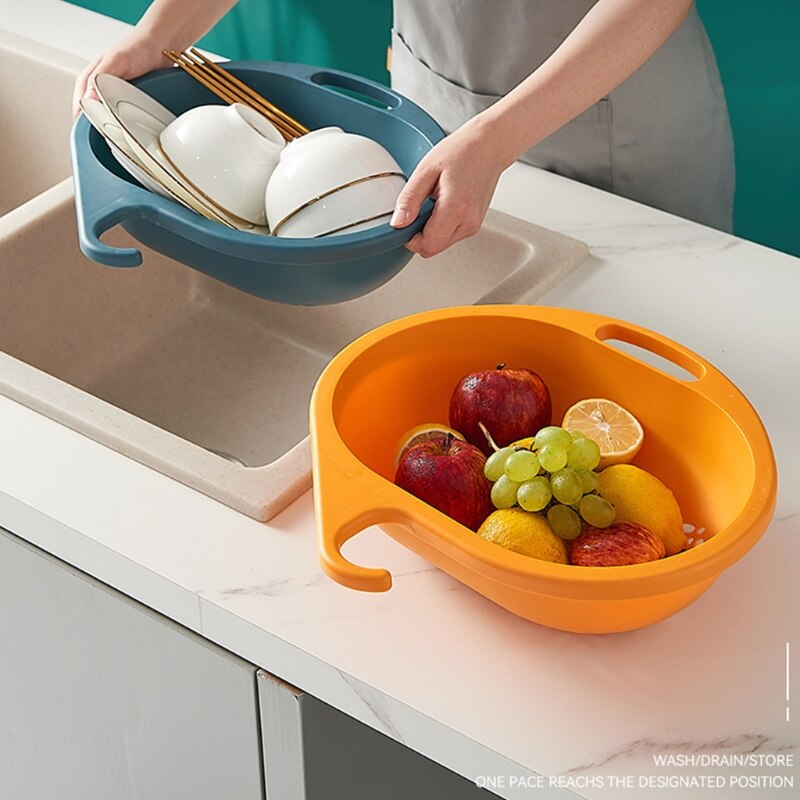 T84E Kitchen Wash Fruit Vegetable Basket Storage M... – Vicedeal