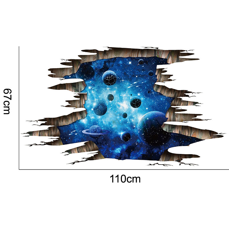 3d cosmic space galaxy Floor Sticker children wall... – Grandado