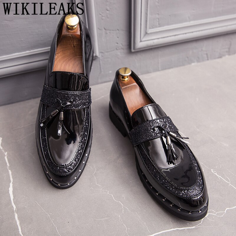 Party Shoes For Men Gold Wedding Shoes Men Glitter... – Grandado