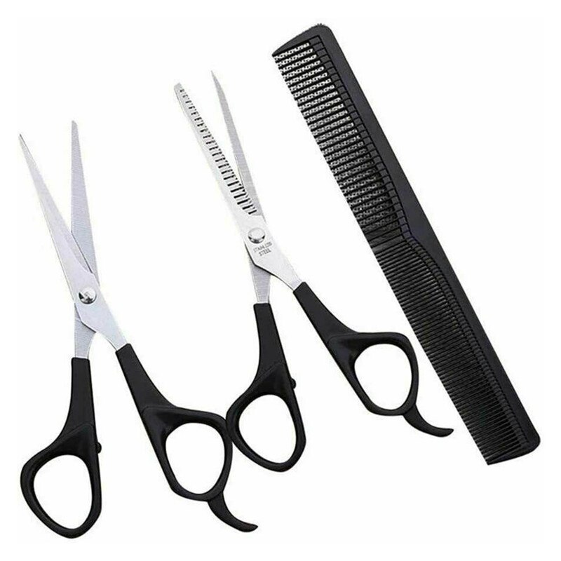 3pc Barber Hair Cutting Scissors Comb Hairdressing... – Grandado
