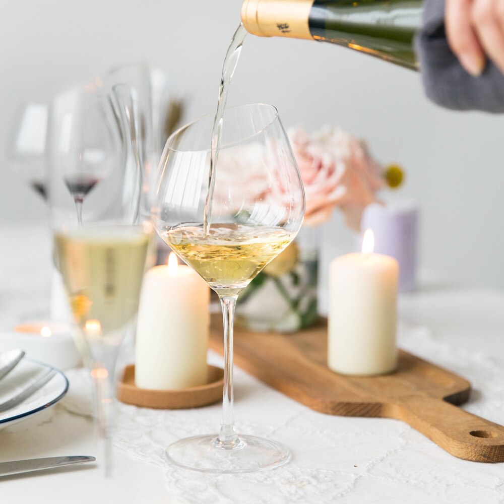 Snett kristallglas rött vin vinrött vinglas champa... – Vicedeal