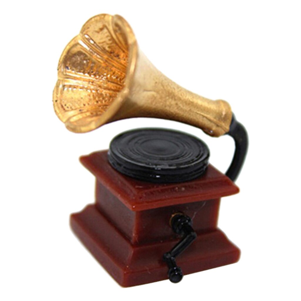 Classic Mini Handmade Ornament 1:12 Old Phonograph... – Vicedeal