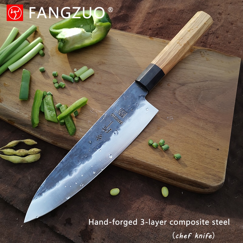 Chef's Knife High Carbon Composite Steel Hand forg... – Vicedeal