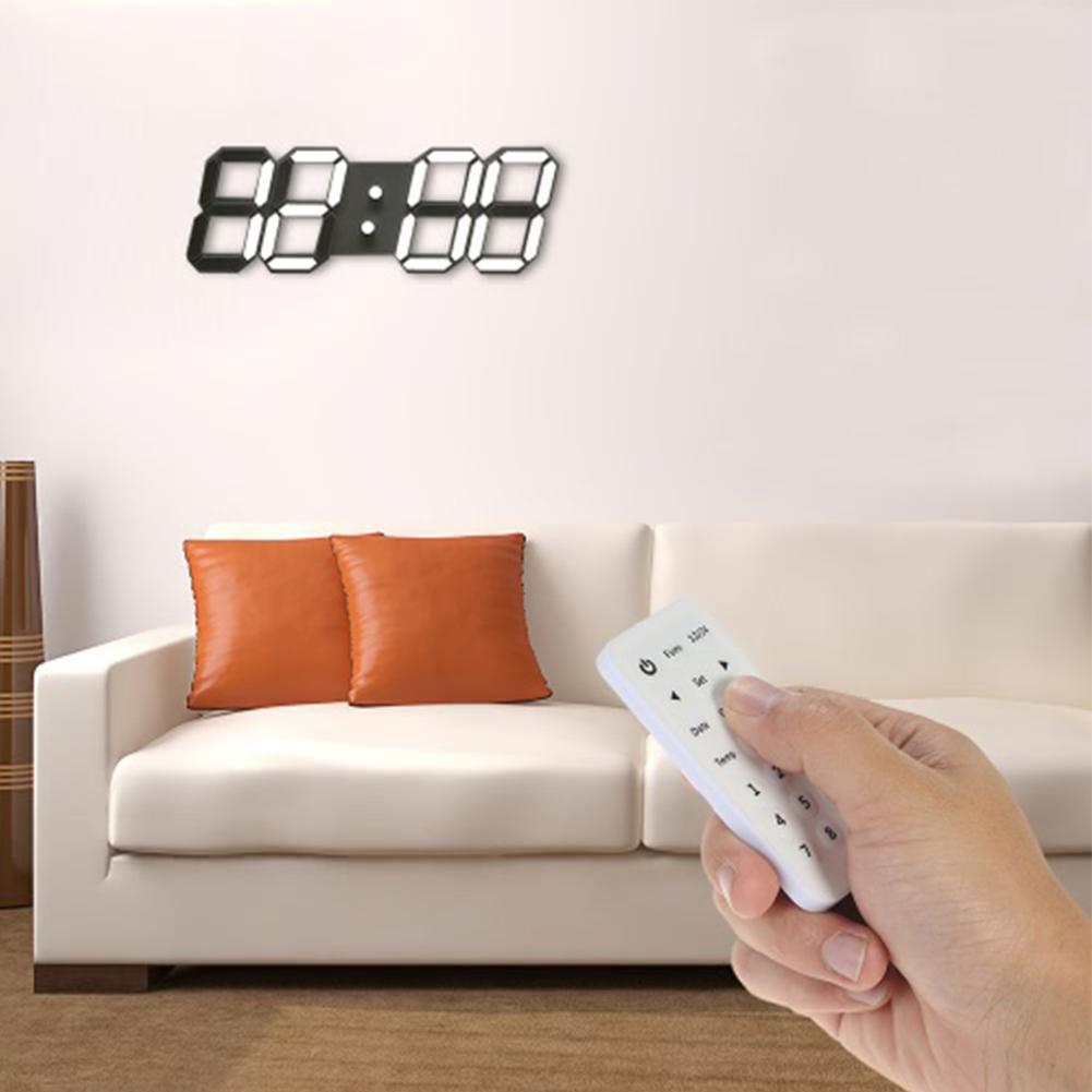 LED 3D Digitale Wanduhr mit Fernbedienung Große Mo... – Vicedeal