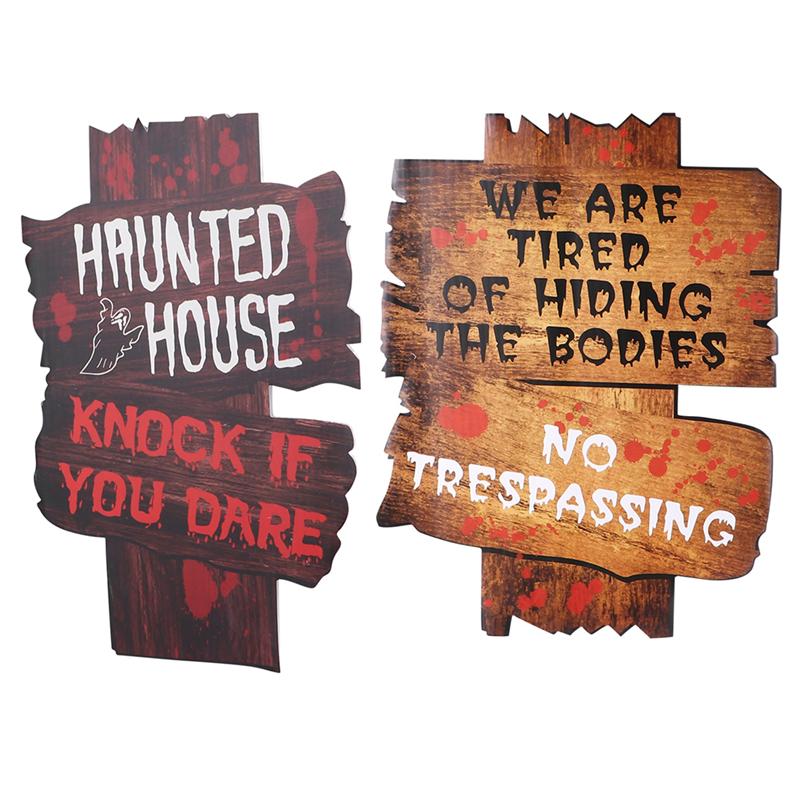 2pcs Advertising Board Halloween Signs Guide Hallo... – Vicedeal