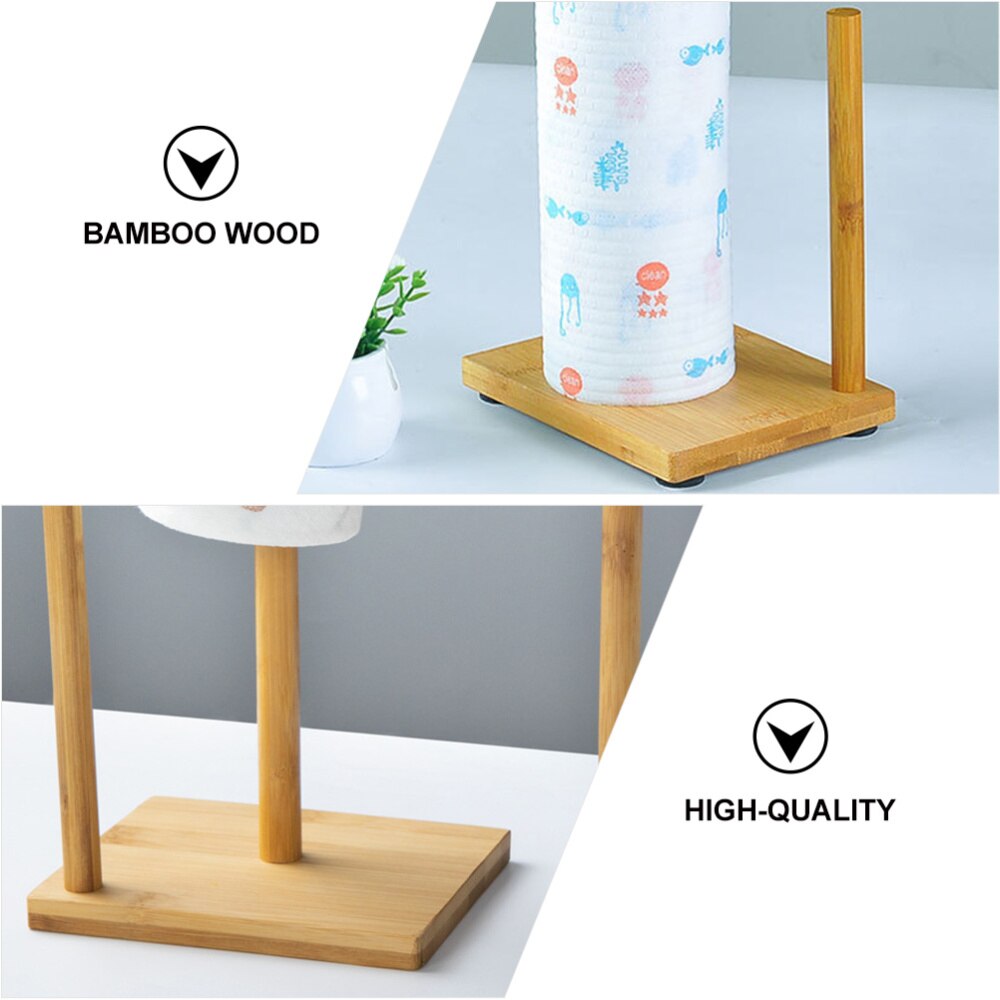 1pc Wooden Holder Roll Paper Stand Organizer Kitch... – Grandado