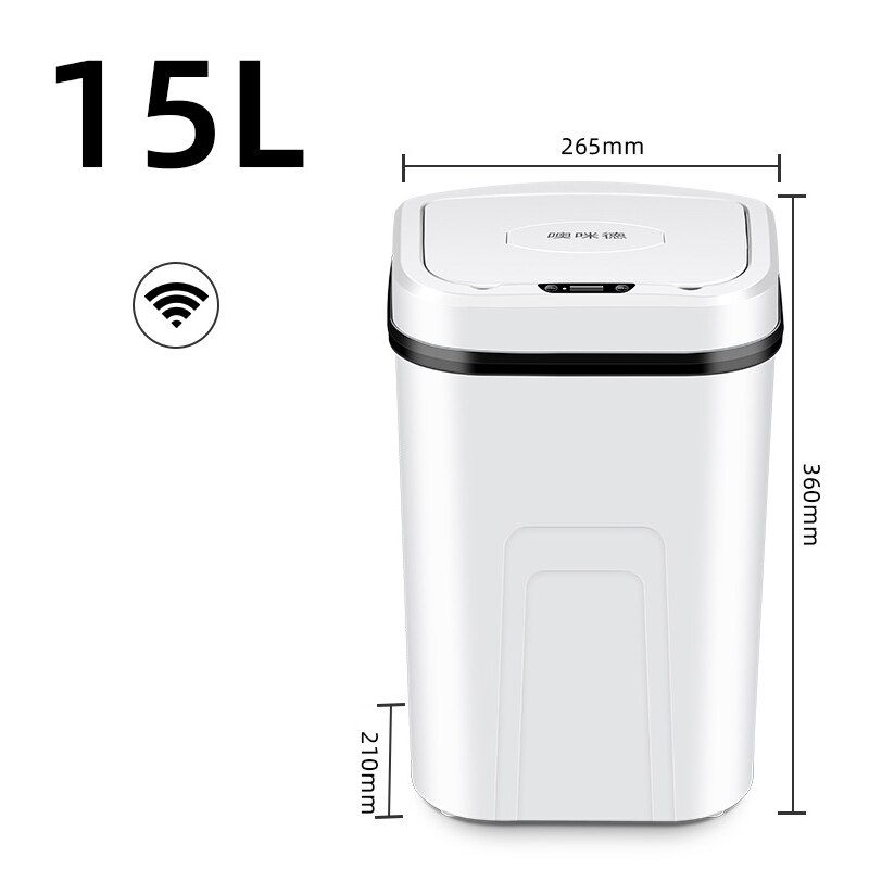 15L Smart Induction Trash Can Wireless Sensor Auto... – Vicedeal