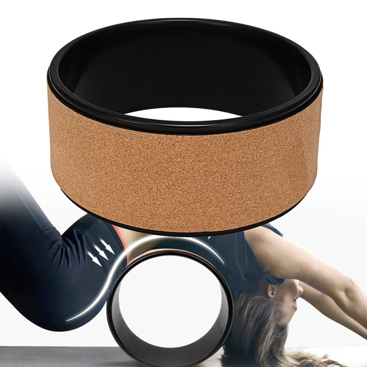 Portable Cork Yoga Wheel Natural Cork Yoga Auxilia... – Grandado
