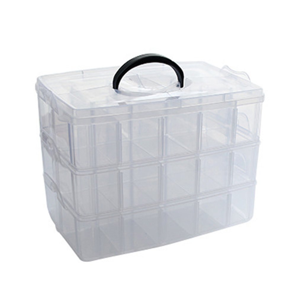 Foldable Three-layer Tape Transparent Storage Box ... – Grandado
