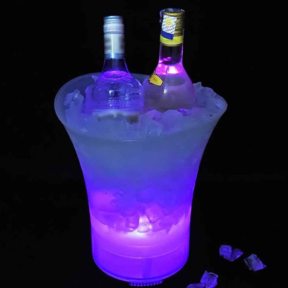 Ice Bucket Portable Drinks With LED Light KTV Blue... – Vicedeal