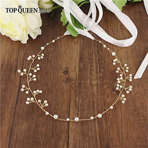 TOPQUEEN SH39 cinturones con perlas de novia boda ... – Grandado