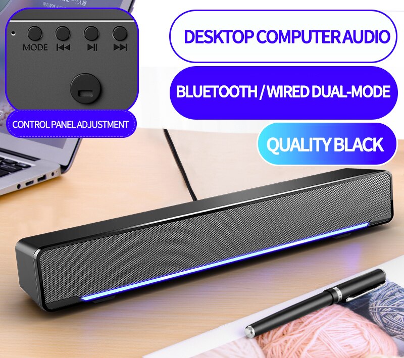 Desktop Computer Speaker Wireless Bluetooth SoundB... – Grandado