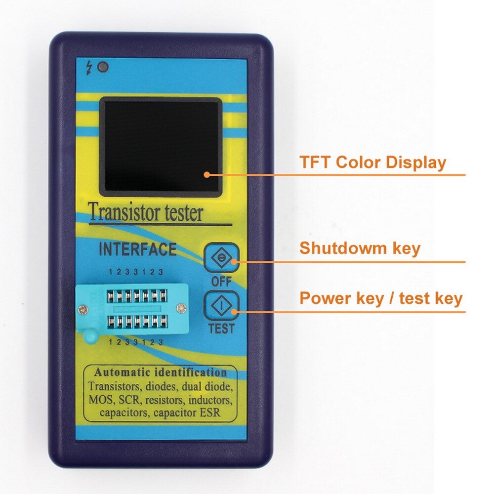 Tft transistor tester 128*160 diode farvedisplay m... – Grandado