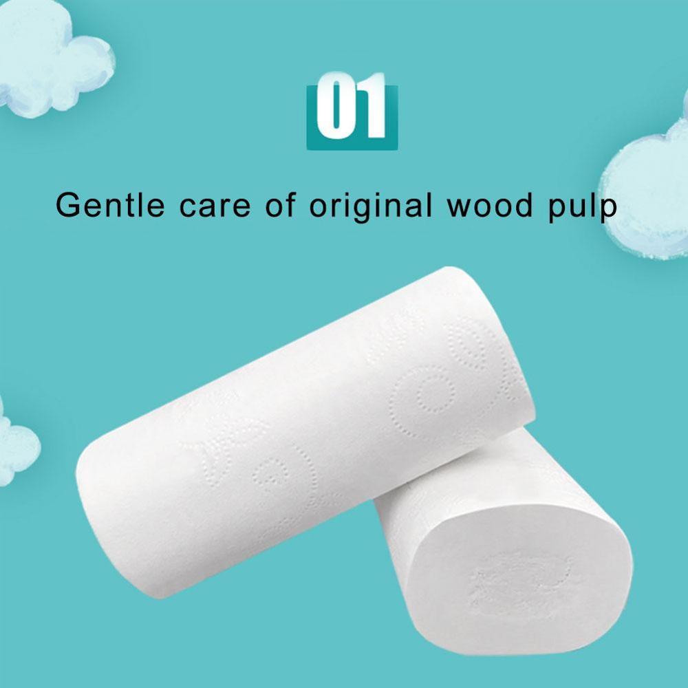White Toilet Paper Toilet Roll Tissue Roll 12 Roll... – Grandado