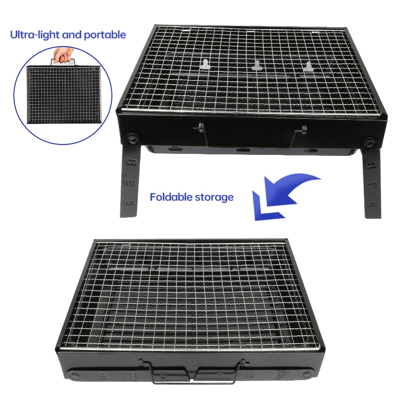 Portable Folding Barbecue Charcoal Grill Easy Asse... – Grandado