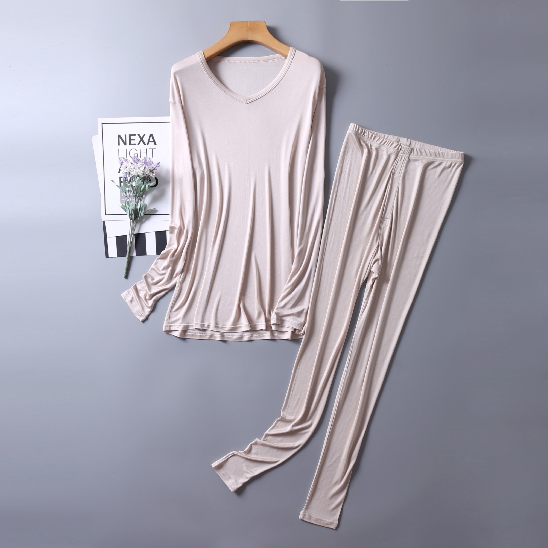 Men's 50% Silk 50% Viscose Base Layer Long Joh... – Vicedeal