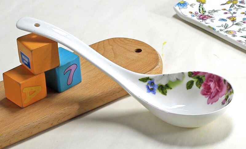 Real Fine Bone China Kitchen Spoon, Chinese Rice S... – Grandado
