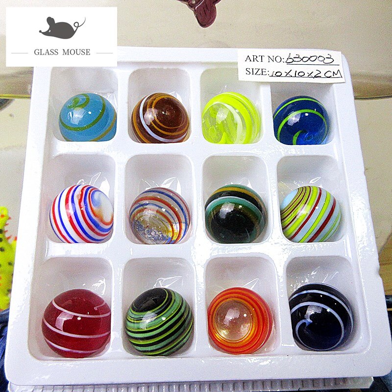 12pcs Handmade Glass Marbles Balls 18mm Classic Ho... – Vicedeal