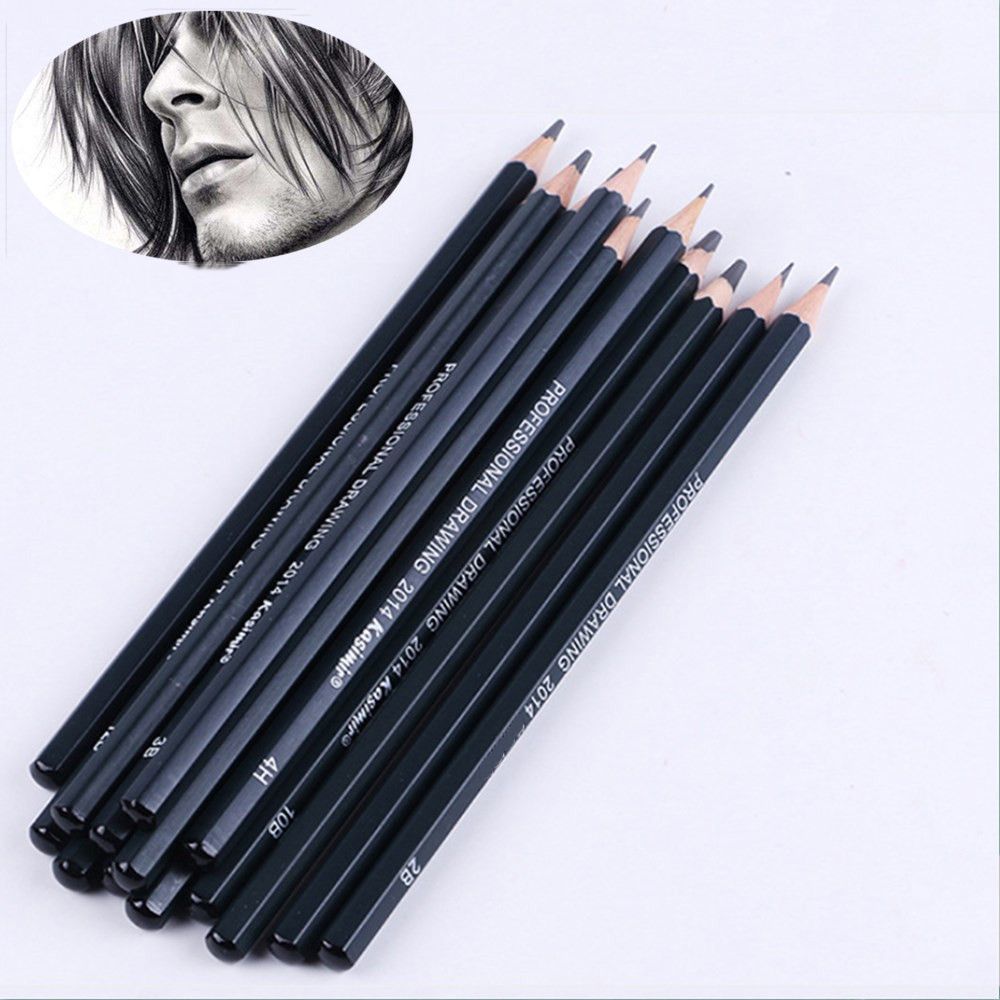 14 unids/set de madera dibujo lápices 12B10B 8B 7B... – Grandado