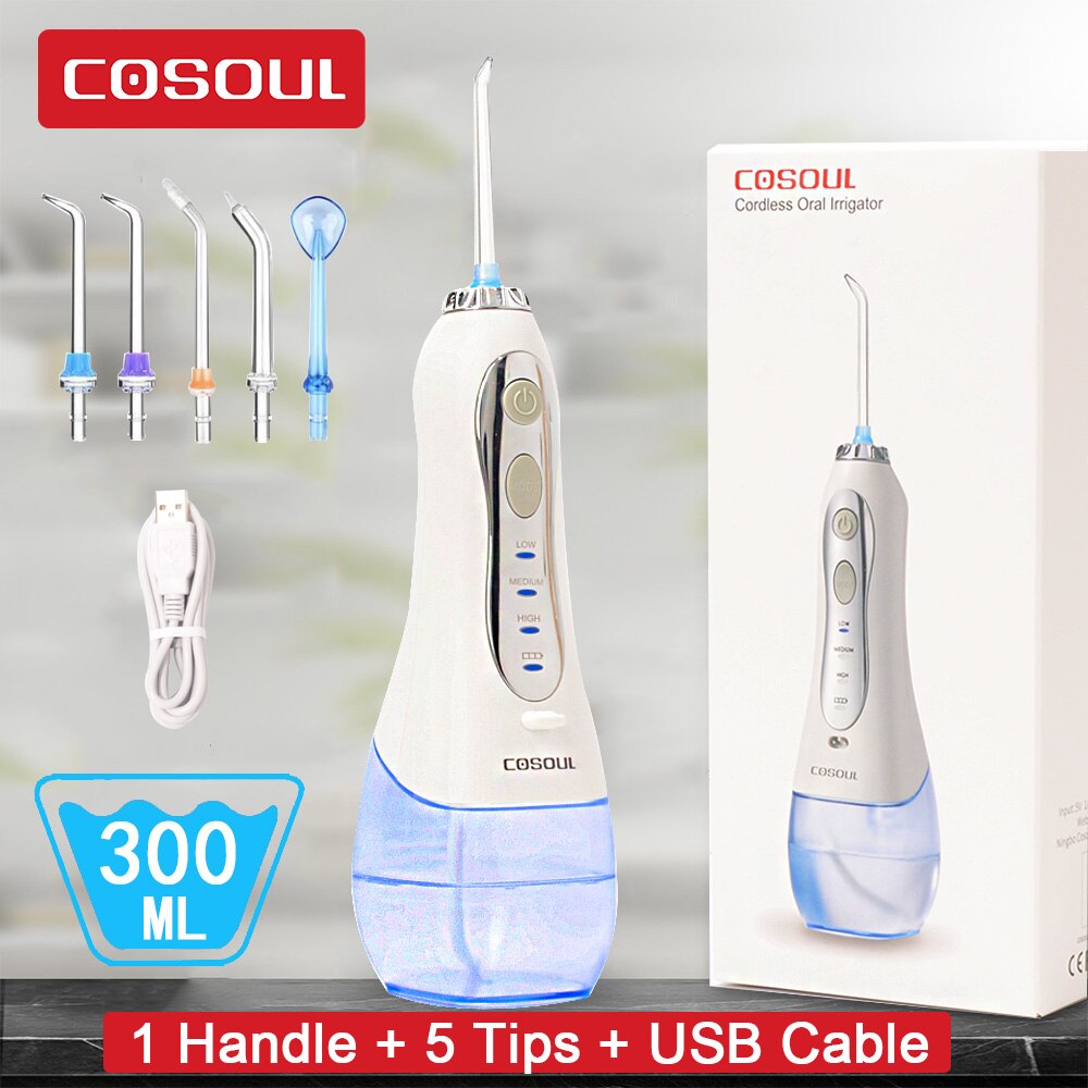 COSOUL Oral Irrigator Dental Water Flosser 300ML B... – Grandado