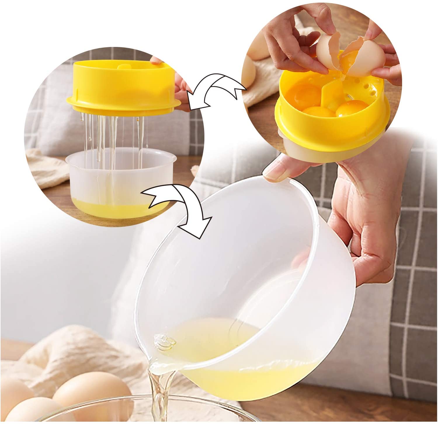 Egg Separator Egg White And Yolk Separator Kitchen... – Grandado