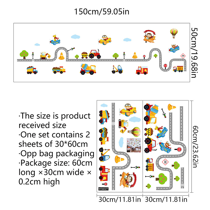 Cartoon Techniek Voertuig Muurstickers Voor Kinder... – Vicedeal