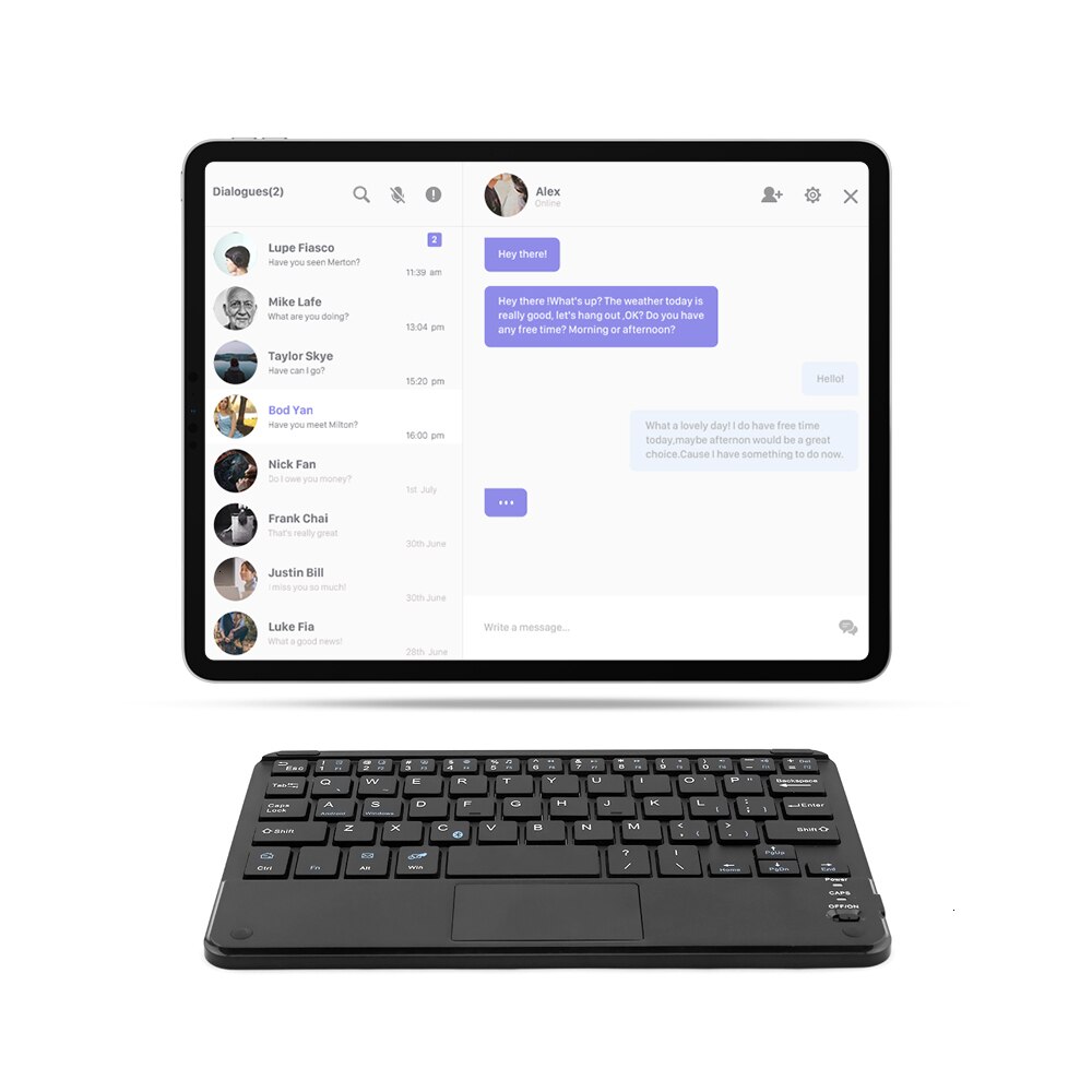 Clavier Sans Fil Bluetooth Tablette Tactile Avec F... – Grandado