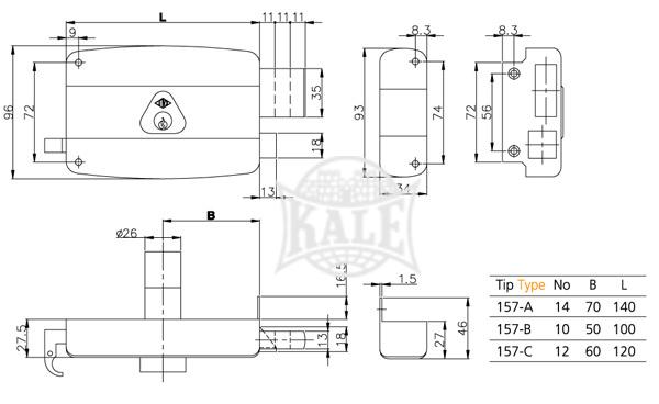 Kale 14-piece Trajli Iron Door Lock Apartment Door... – Grandado