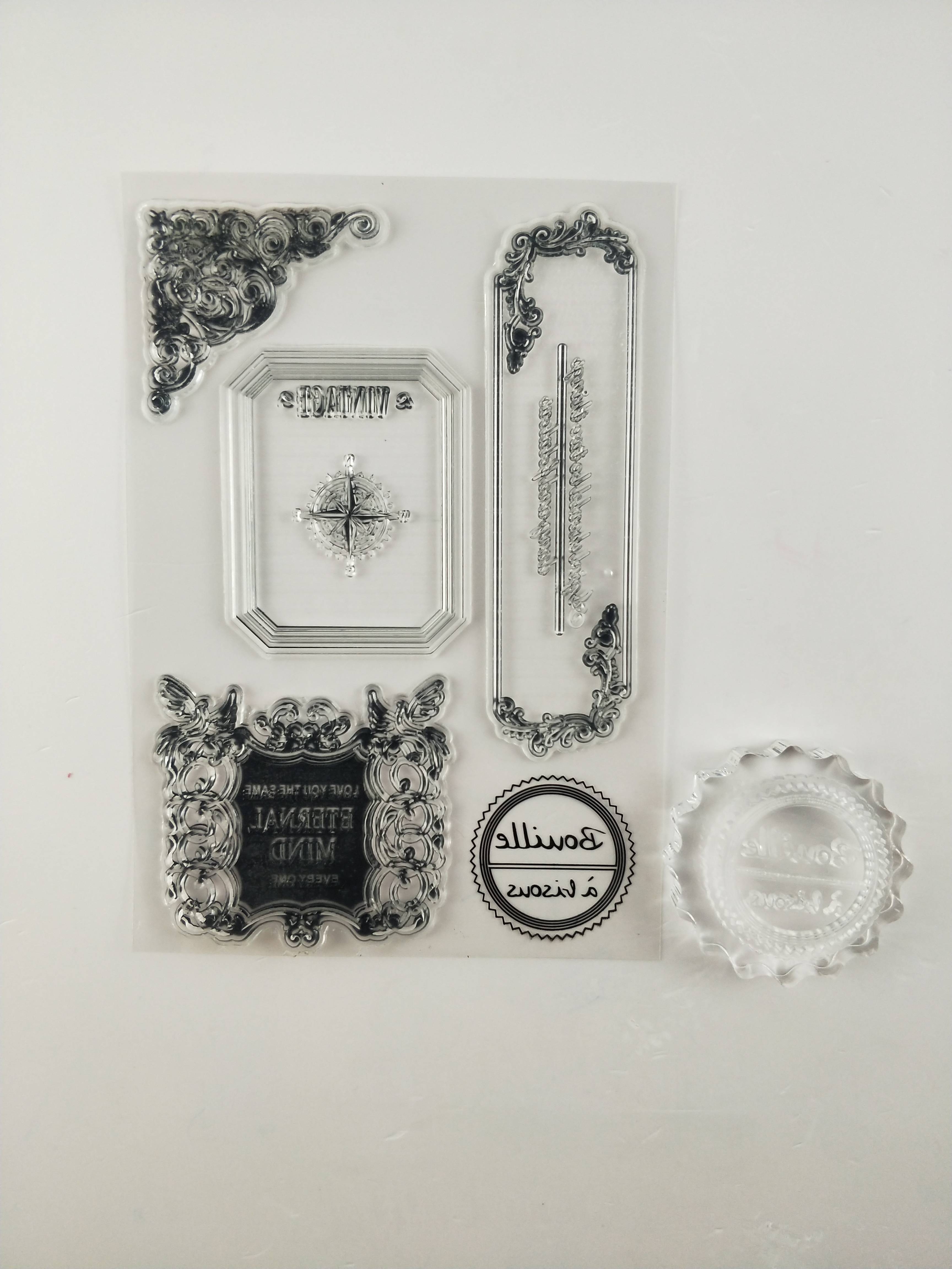 Stamp Retro Border Graphic DIY Signet Handmade Tra... – Vicedeal