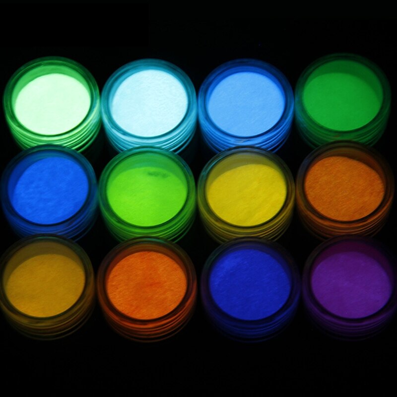 12 colores fluorescentes, pigmento en polvo superb... – Grandado