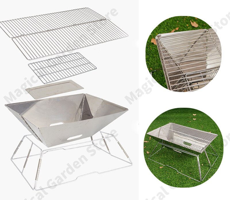 Multifunction BBQ Grills Stainless Steel Portable ... – Grandado